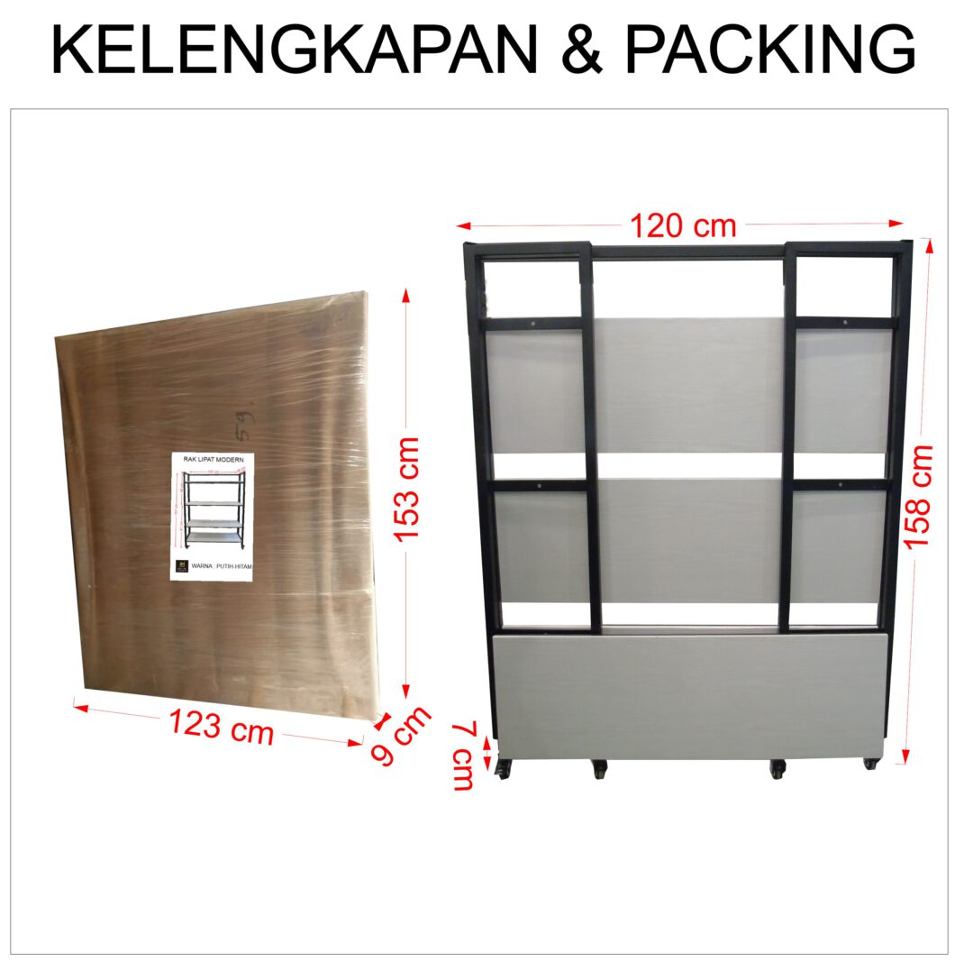 Rak Besi Lipat Portable Minimalis - WEGGEN STORE